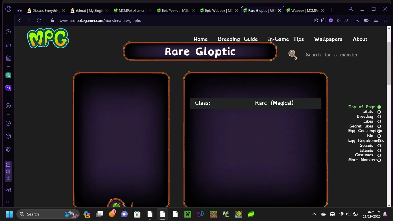 did you know that the mpg website has pages for unreleased monsters ...