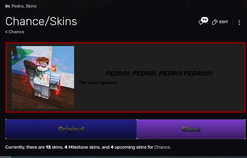 THE PEDRO SPREADS | Fandom