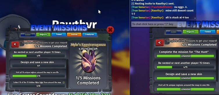 both my alt and main account nesting counters are completely stuck T-T | Fandom