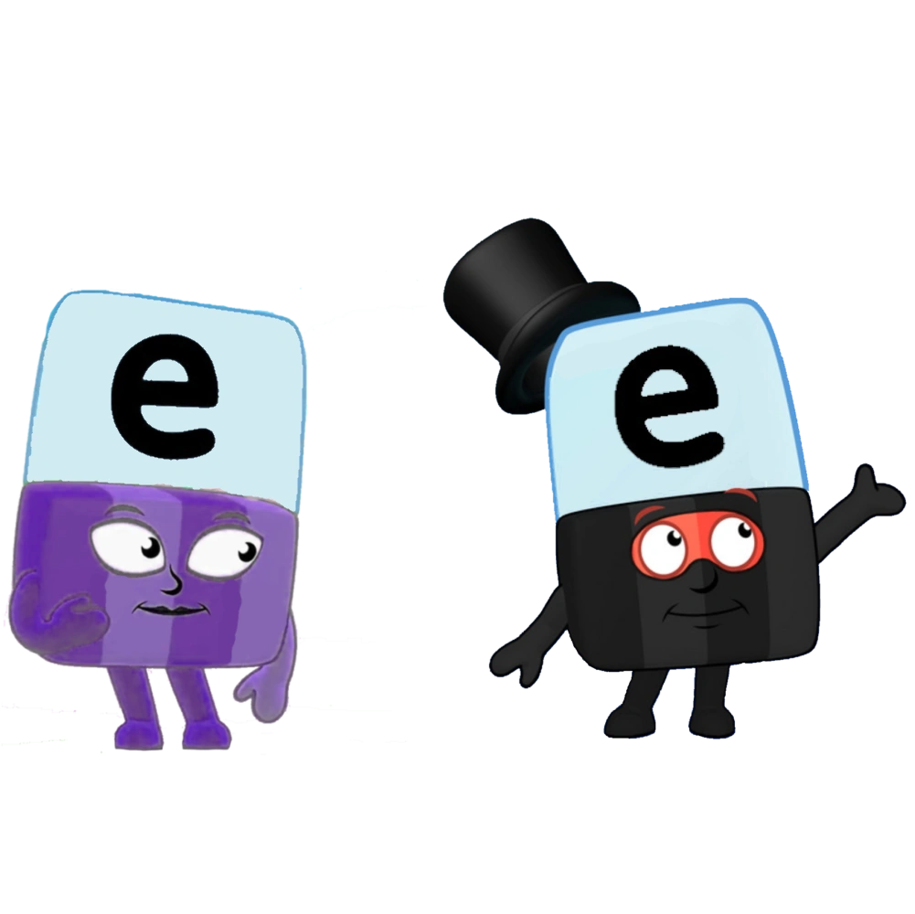 My OC Bossy E with the show’s Magic E. Same concept, different ...