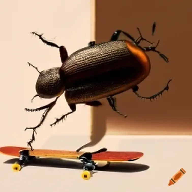 here's the ai generated skateboarding beetle for yall | Fandom