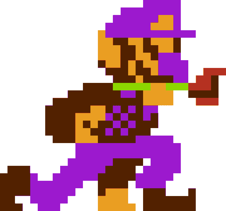 im making pixil waluigi sprites here is what i got so far | Fandom