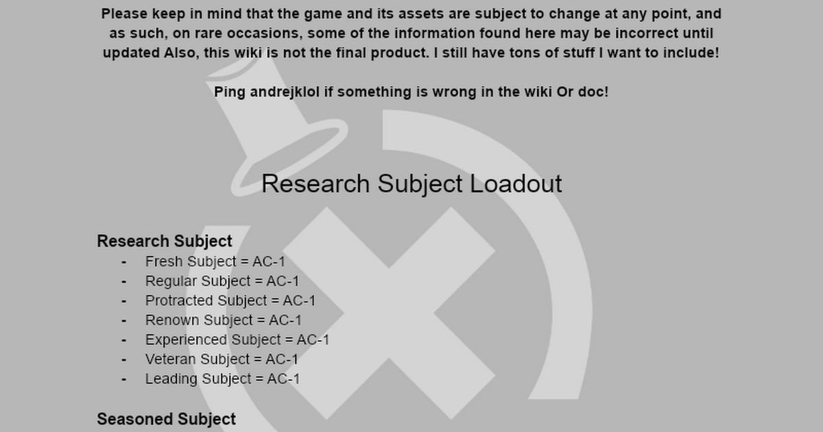 list of weapons for teams from the discord server | Fandom