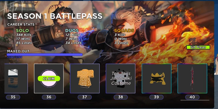 Difference in GPO Battle Pass Progression against player with ASE and Without ASE. | Fandom