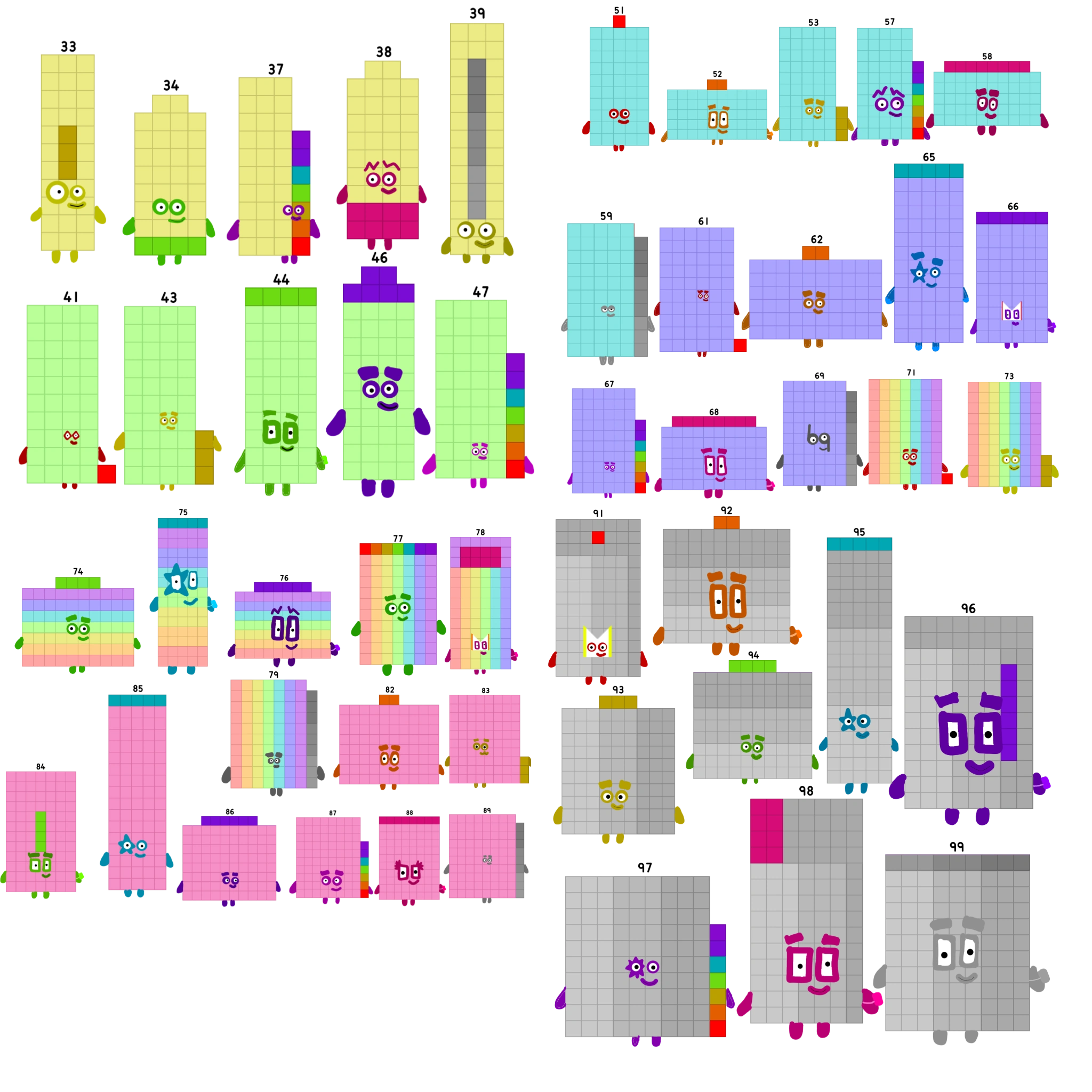 Figured-Out Thirty-Three To Ninety-Nine (they are not official) :) | Fandom