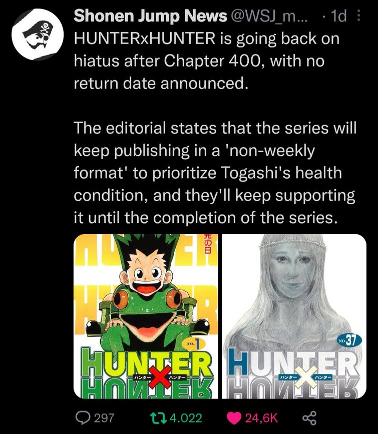 Get well Yoshihiro Togashi. | Fandom