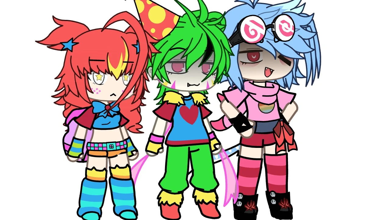 Remade two kidcore OCs i made in gacha life, in gacha plus (and made a ...