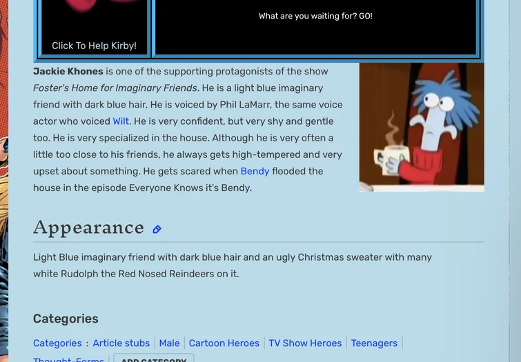 There in error in the Jackie Khones page | Fandom