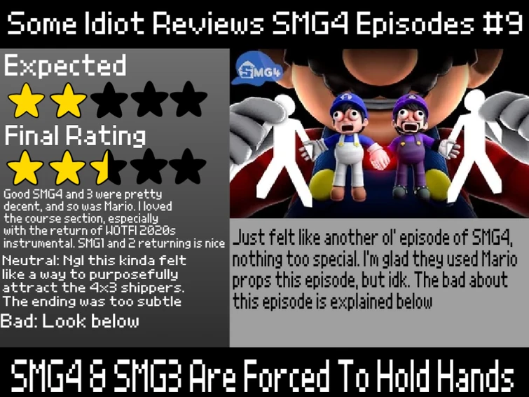 Some Idiot Reviews SMG4 Episodes #9: SMG4 & SMG3 Are Forced To Hold Hands/Short Rant | Fandom