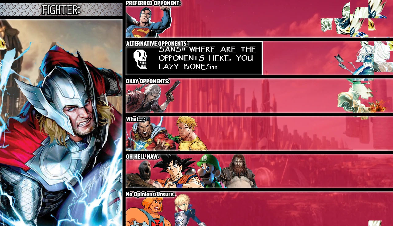 Thor matchup tier list | Fandom