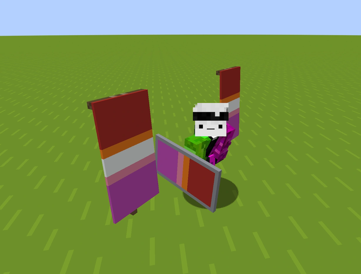 a couple pride flags and shields in mc | Fandom