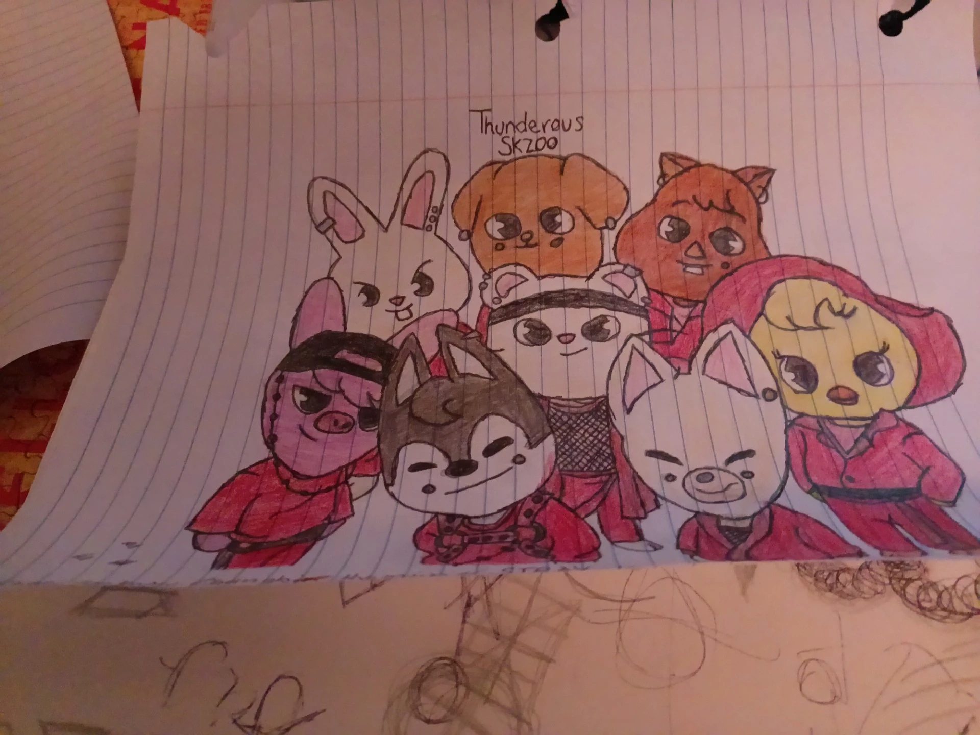 Stray Kids "소리꾼(Thunderous)" SKZOO Drawing | Fandom