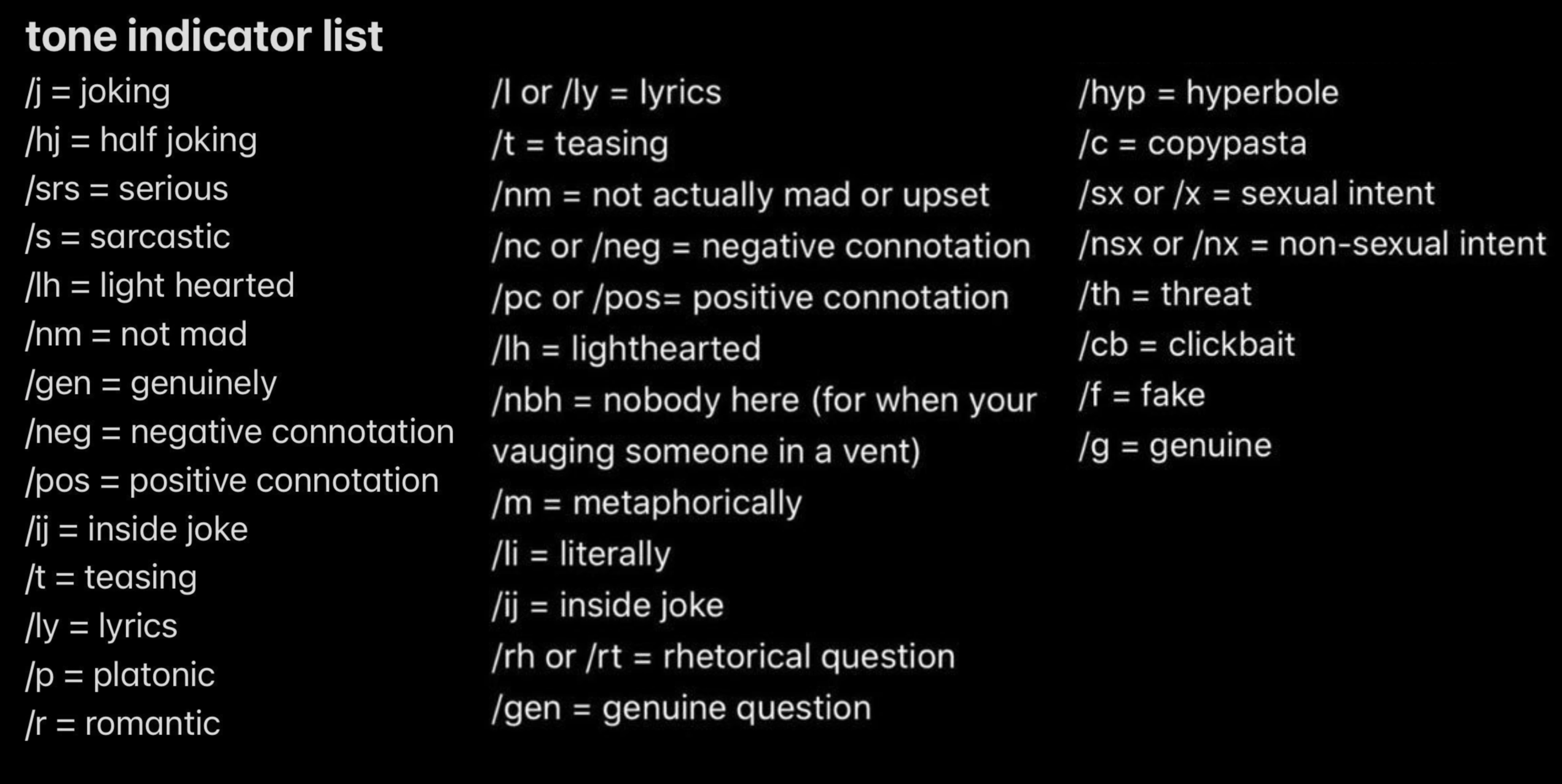 Tone indicators. | Fandom