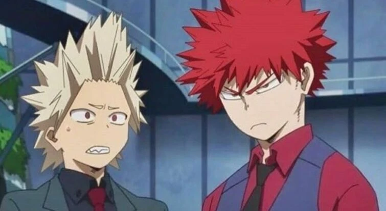 Blonde Kirishima?! Red-haired Bakugo?! (=>.