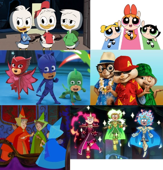 There is a lot of red/pink, blue, & green trios... | Fandom