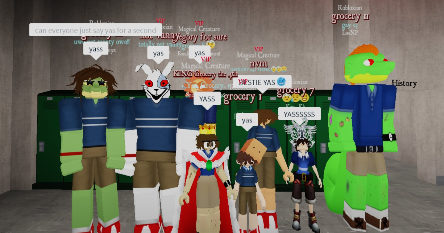 This is random but here have this Gregory cult from Roblox Misfits High ...