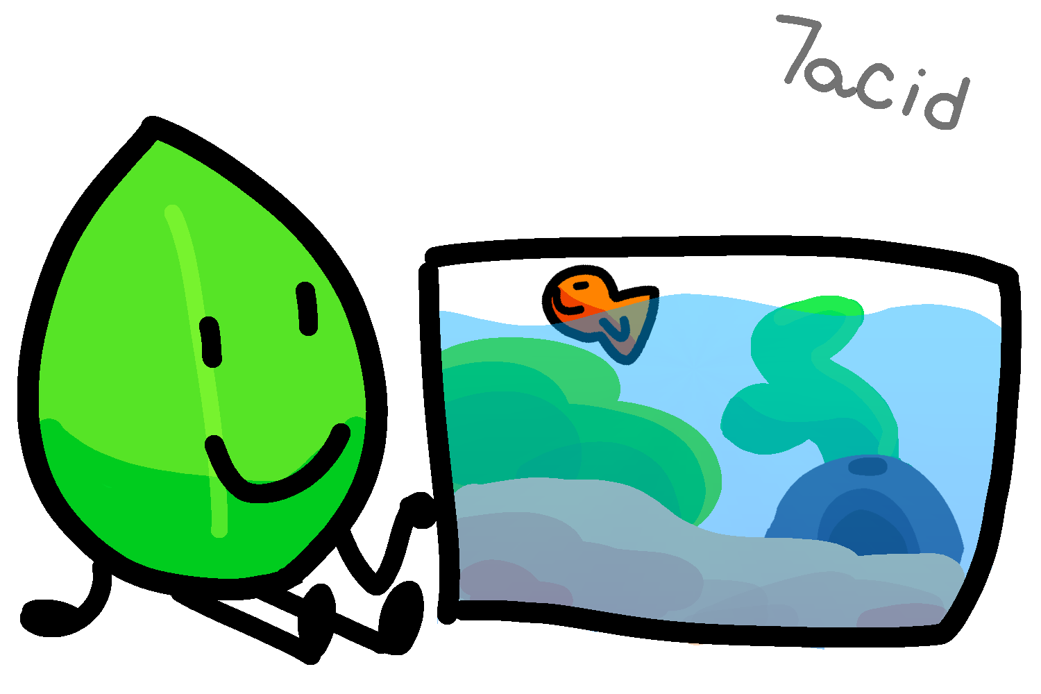 leafy and goldfish | Fandom