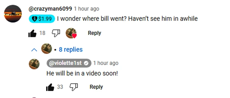 Violette1st confirms Bill WILL return! | Fandom