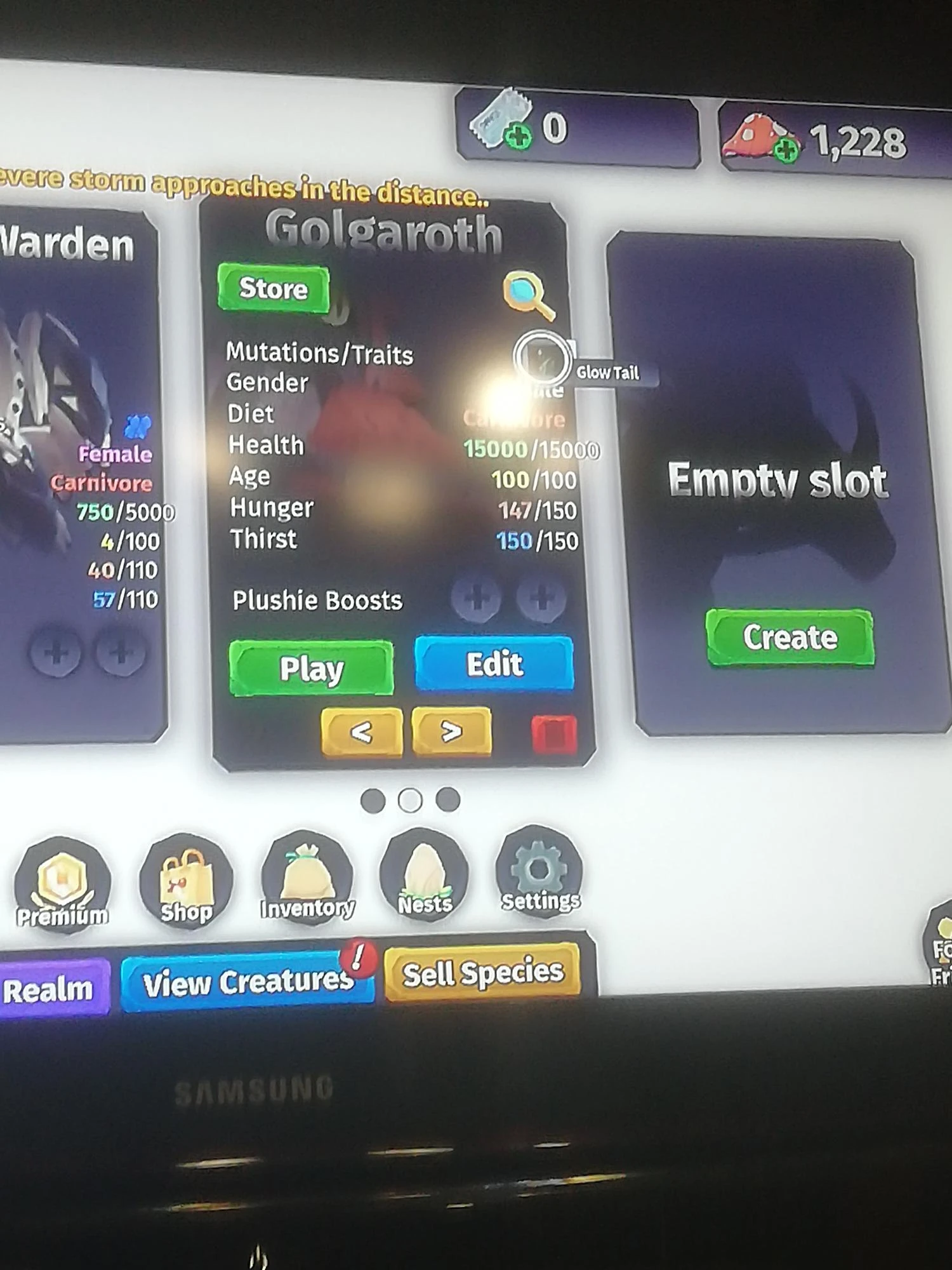 Auctioning a glow tail Golga | Fandom