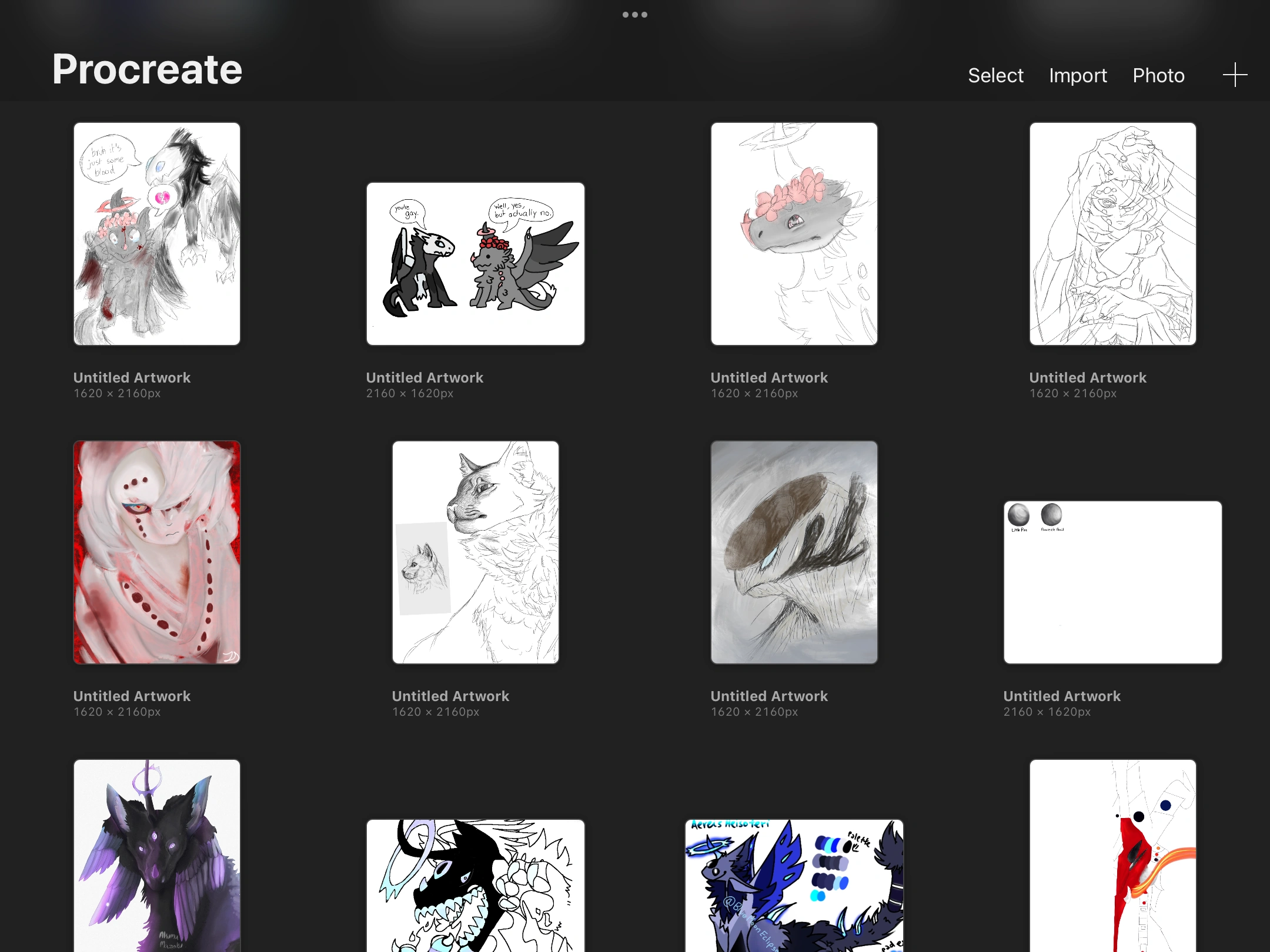 Reveal of my procreate gallery- | Fandom