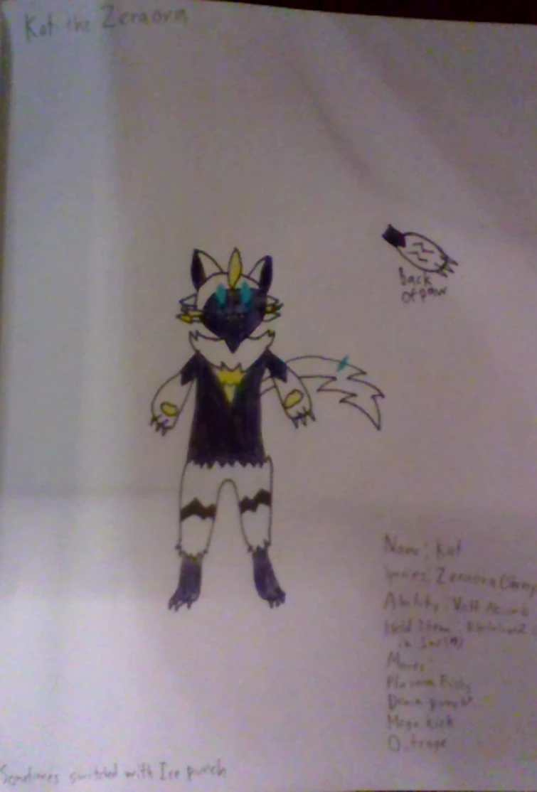 Finished drawing my Zeraora OC | Fandom