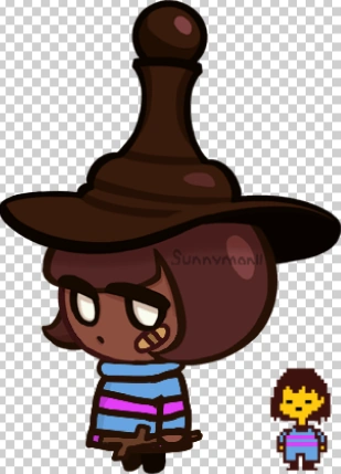 pt. 1 of turning cookie run into undertale | black chess choco x frisk ...