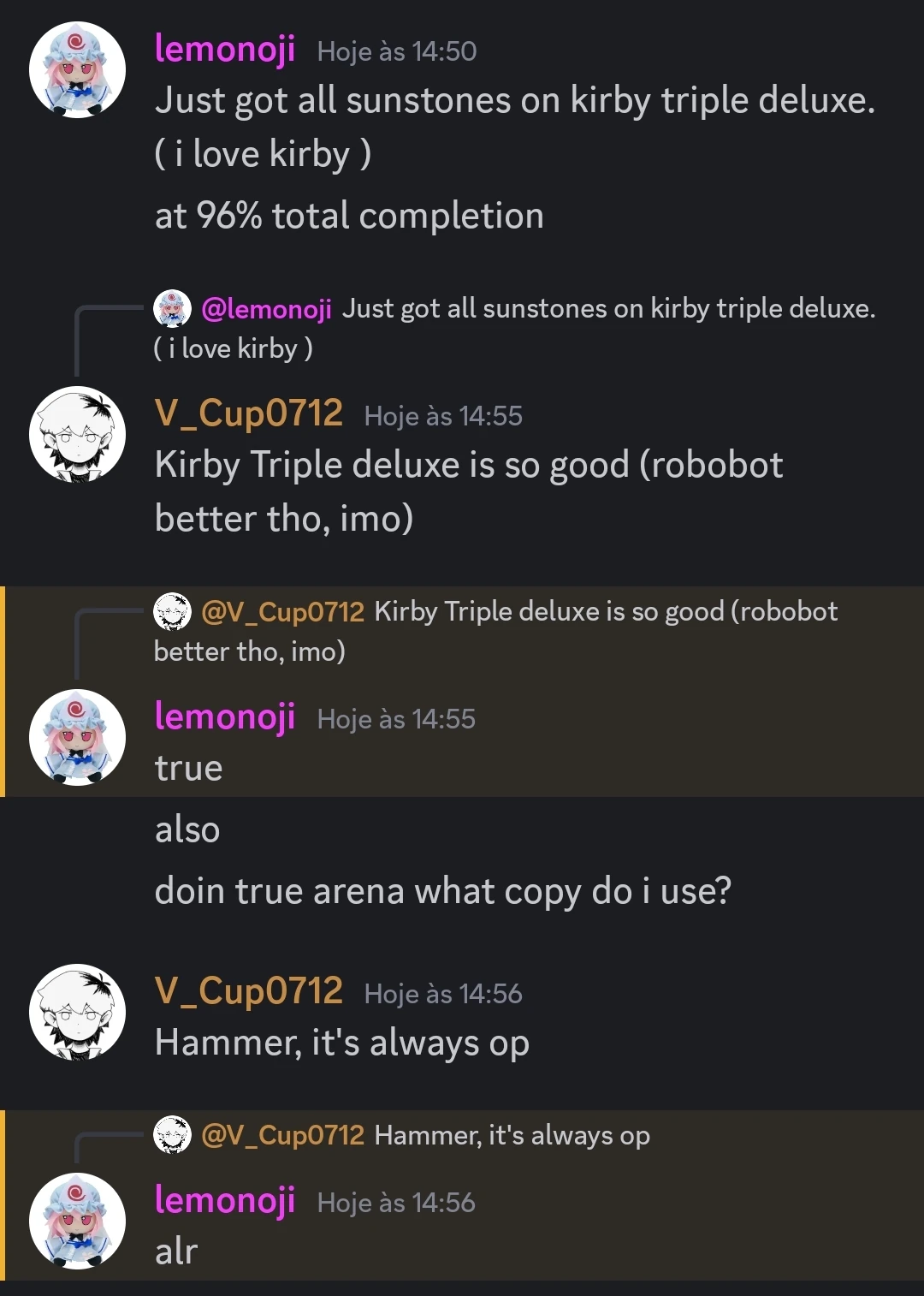 Talking about kirby with a guy on the pongon server | Fandom