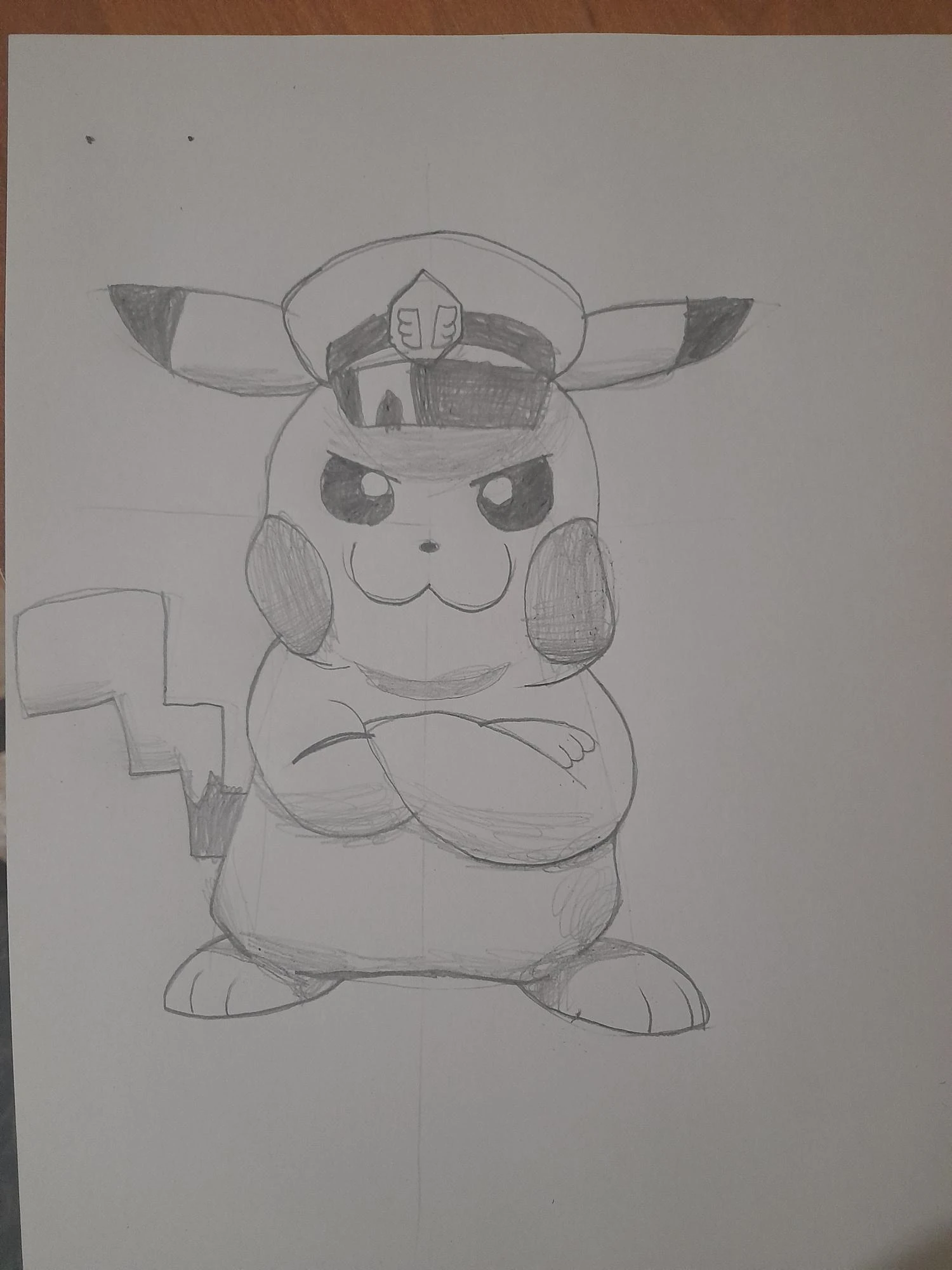 My sketch of Captain Pikachu | Fandom