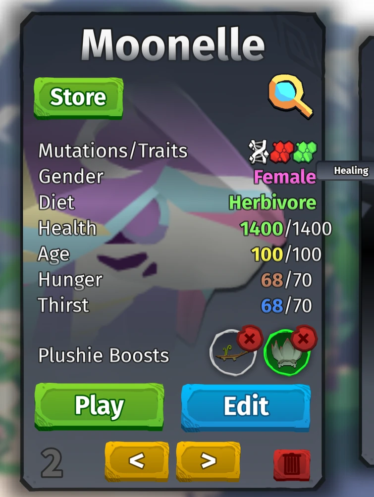 Selling Sapphire HEALING + Weight Trait Fem Moonelle | Fandom