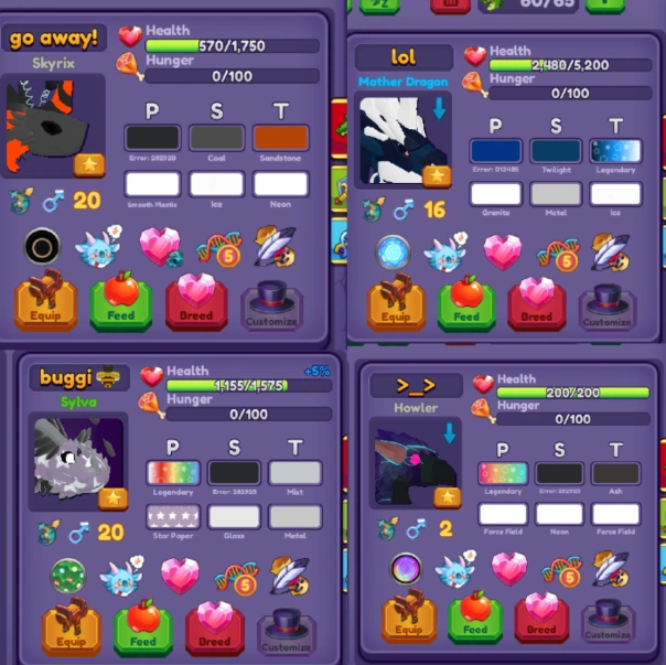worth of these error color dragons? | Fandom