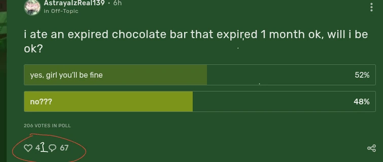 i ate an expired chocolate bar that expired 1 month ok, will i be ok ...