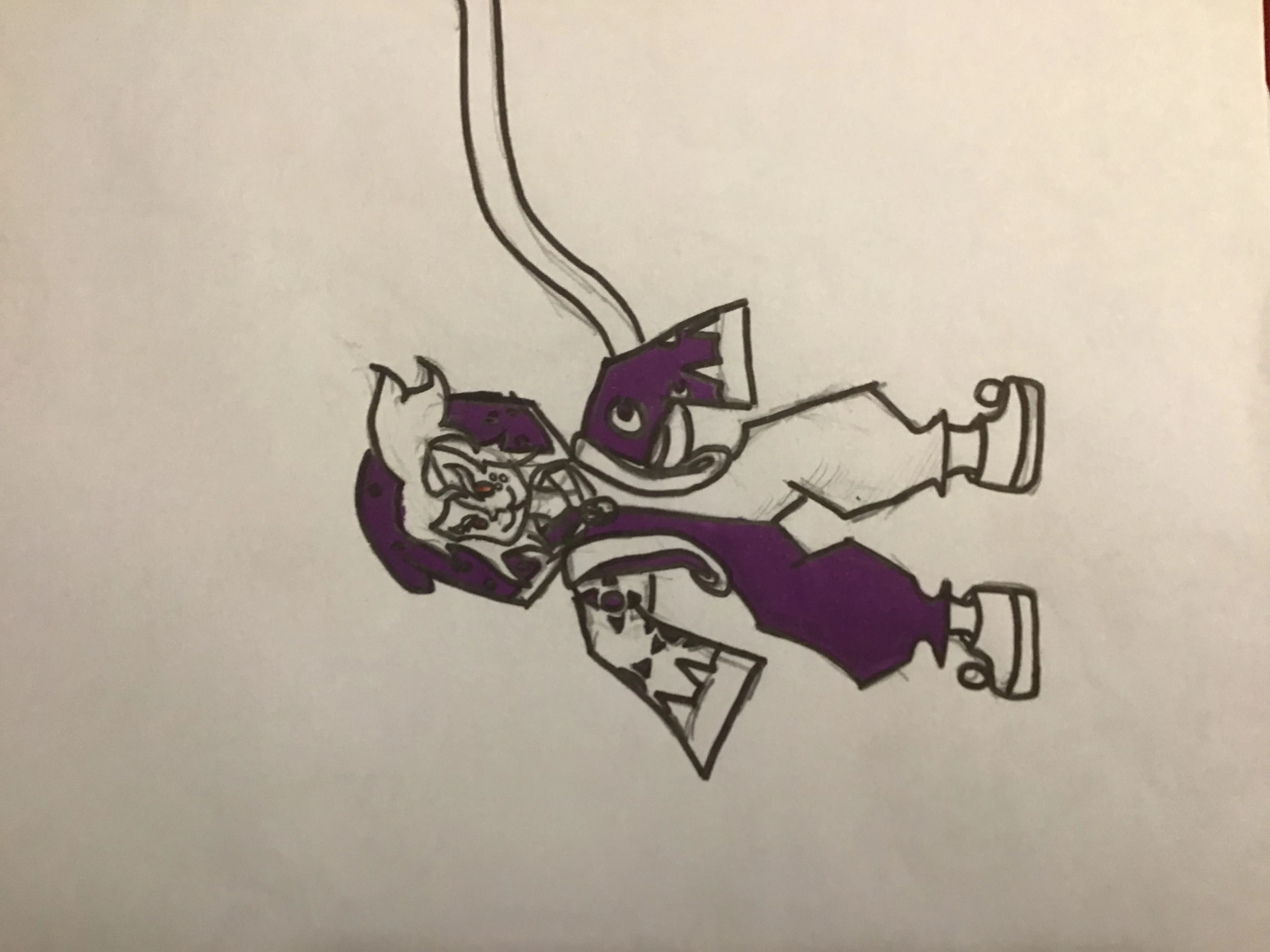 my cursed attempts to draw the collector, I cant do digital art and I'm ...