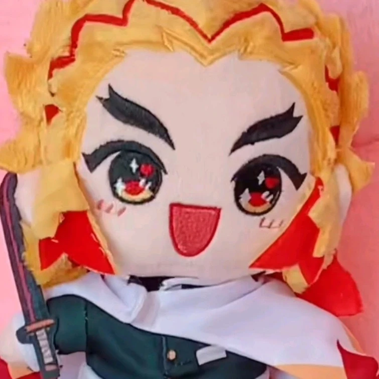 My Rengoku plushie is taking a long time to come so my Akaza plush is ...