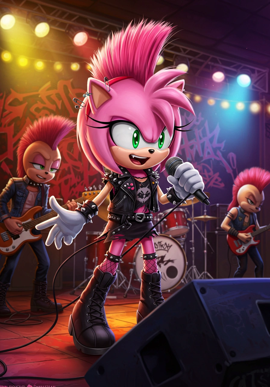 pink hedgehog? more like punk hedgehog! | Fandom