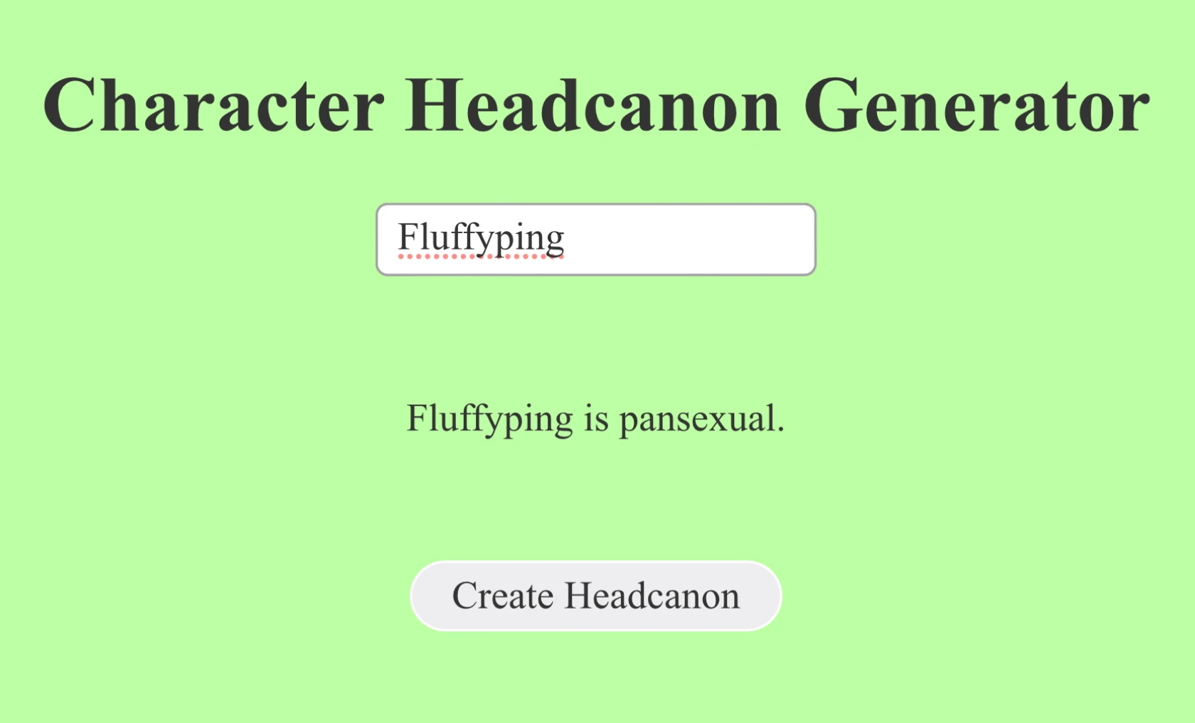 I did the random headcanon generator thing | Fandom