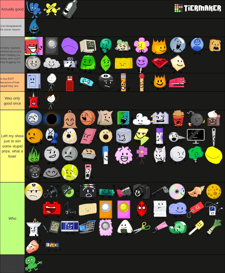 Four's POV of BFDI characters | Fandom