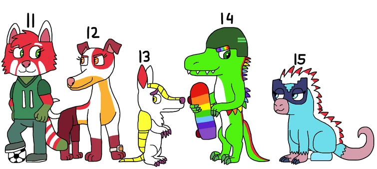 Numberblocks 11-15 as Animals | Fandom