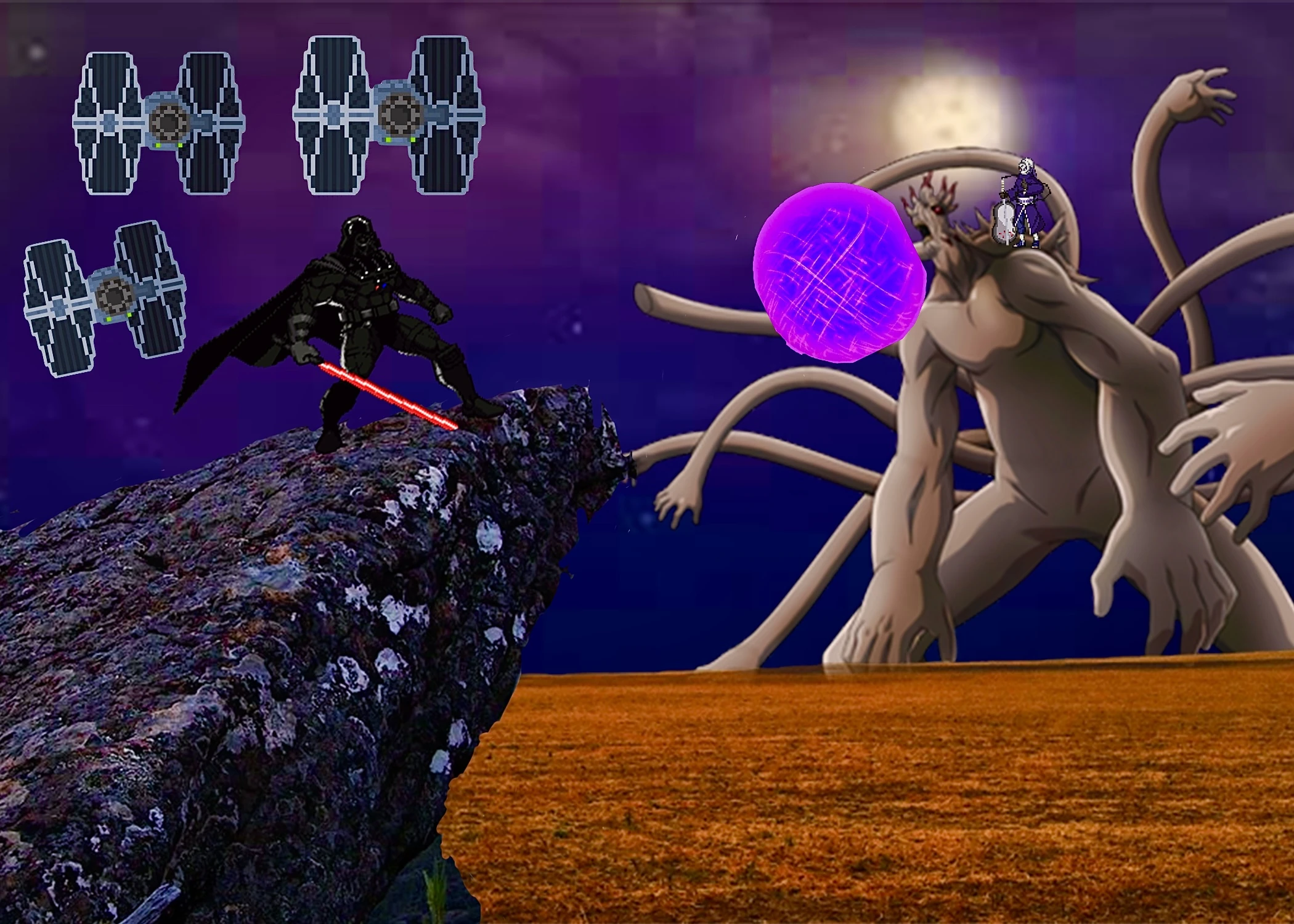 My First Photoshop Sprite art: Vader vs Obito | Fandom
