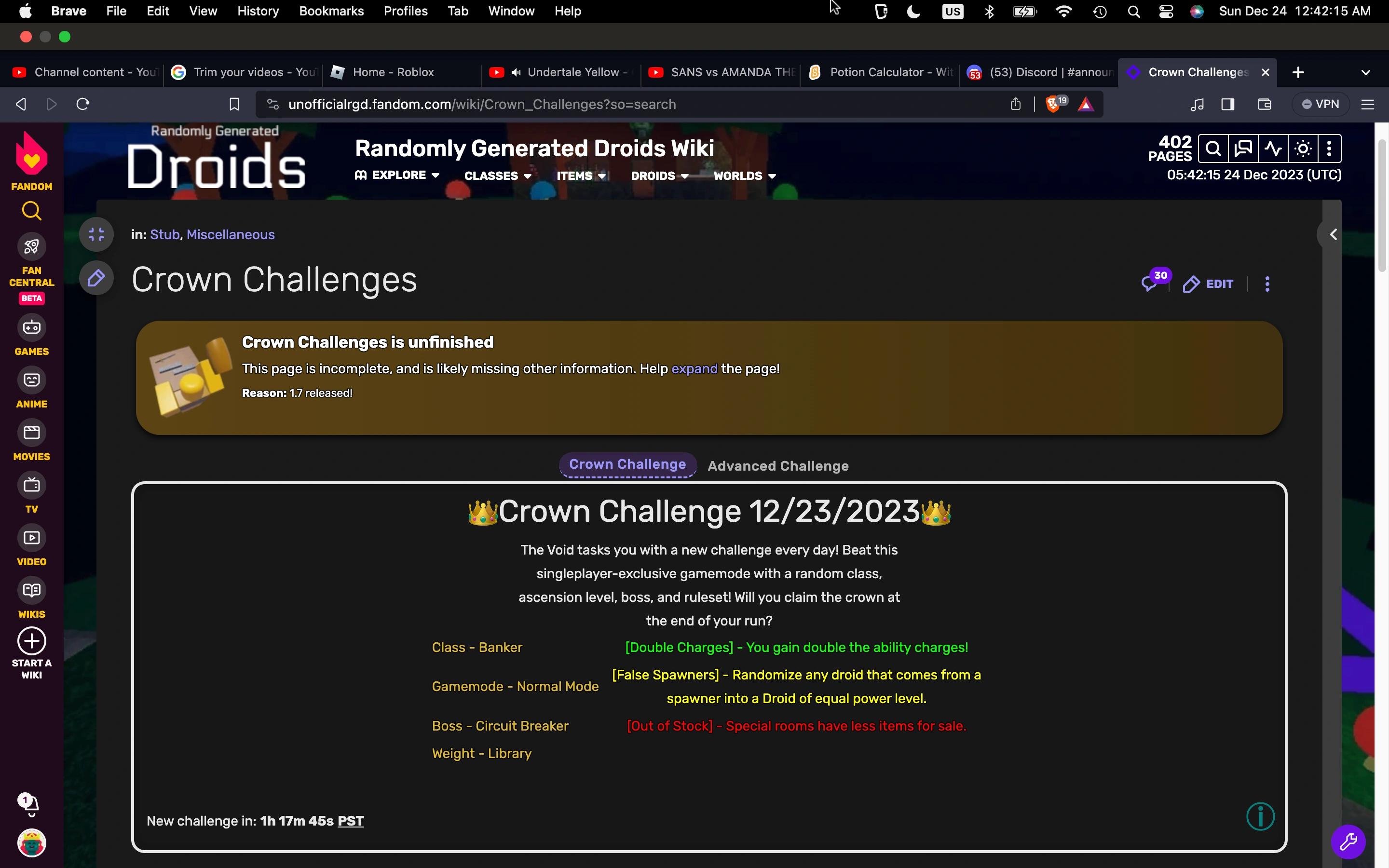 Todays CC being almost three hours late to reset | Fandom