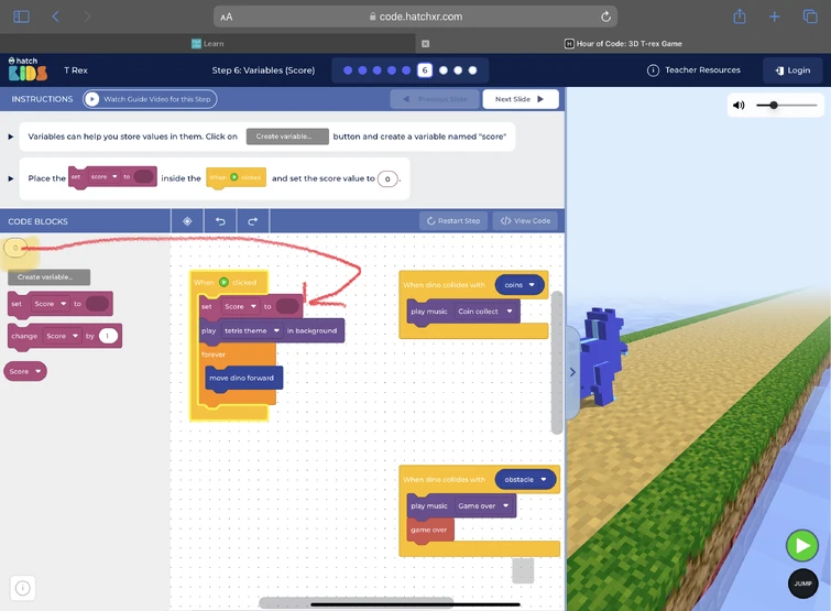 -Hour of Code Tutorial!--Create a 3D T-Rex Game- | Fandom