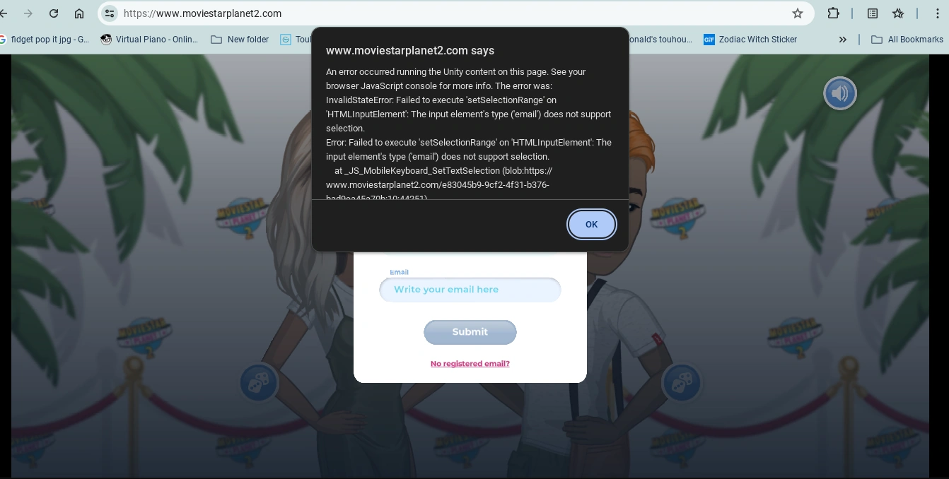 Why doesn't the password reset from MovieStarPlanet 2 don't work | Fandom