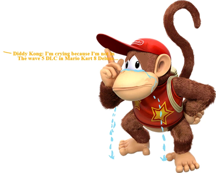 Diddy Kong is crying since he is not Mario Kart 8 deluxe wave 5 DLC ...