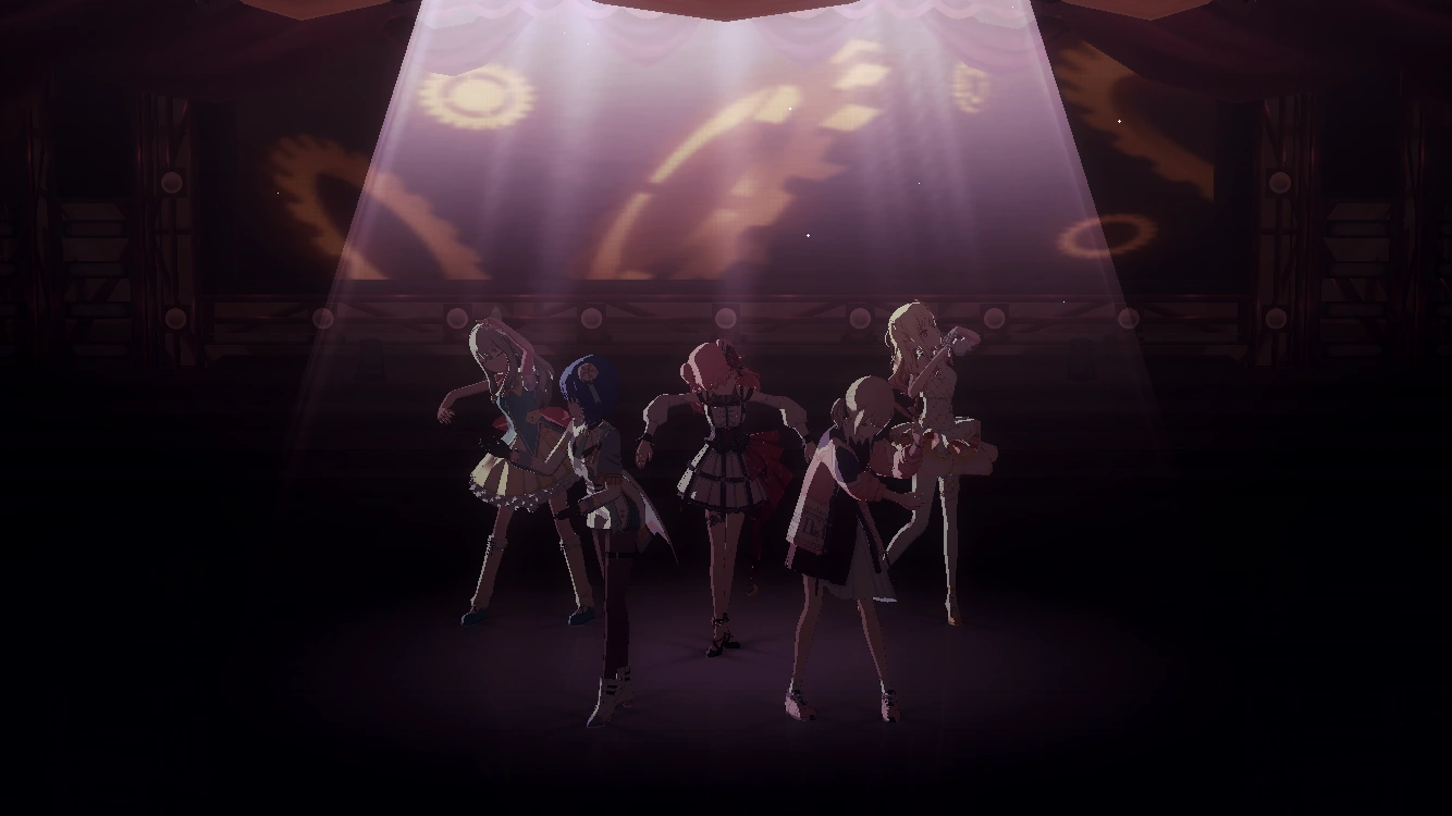 Screenshots of my team dancing to Karakuri Pierrot | Fandom