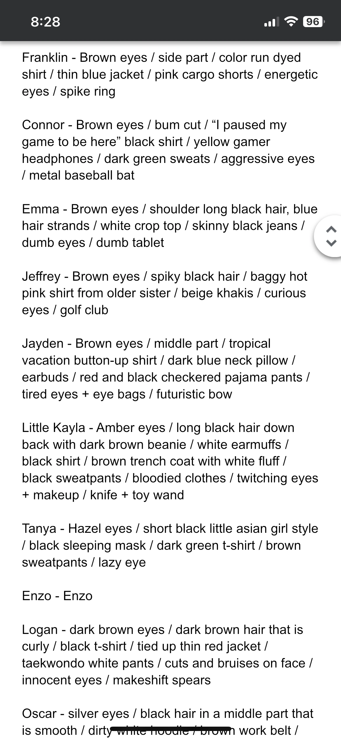 character designs for zombie apoc | Fandom