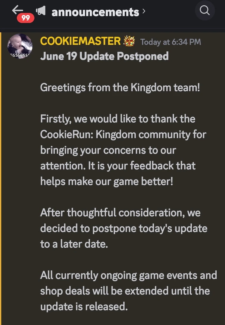 UPDATE POSTPONED?? | Fandom