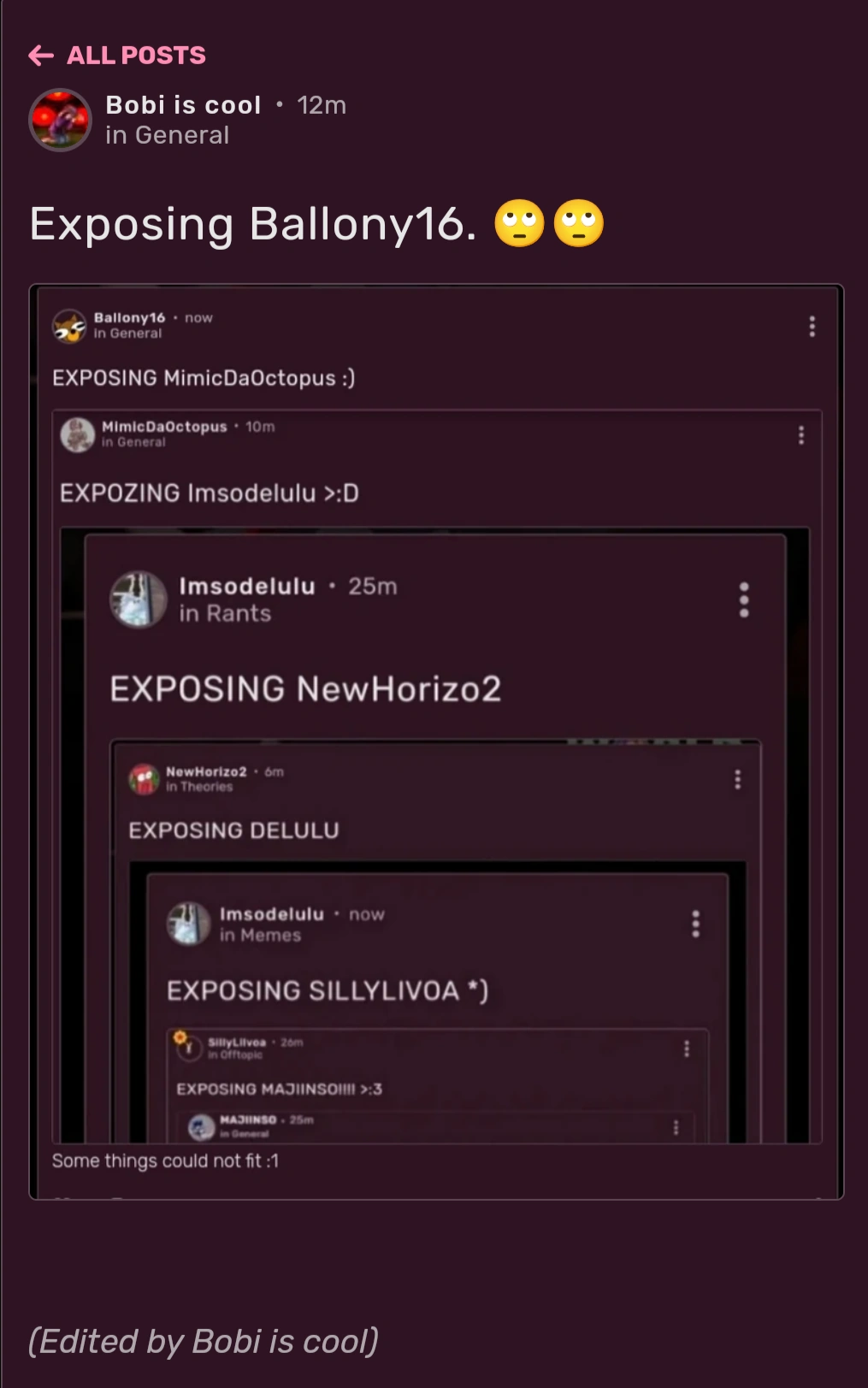 Exposing Bobi is cool >:I | Fandom