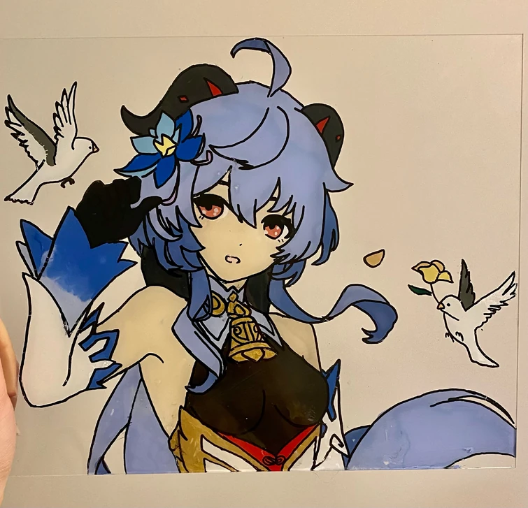 Ganyu glass painting | Fandom