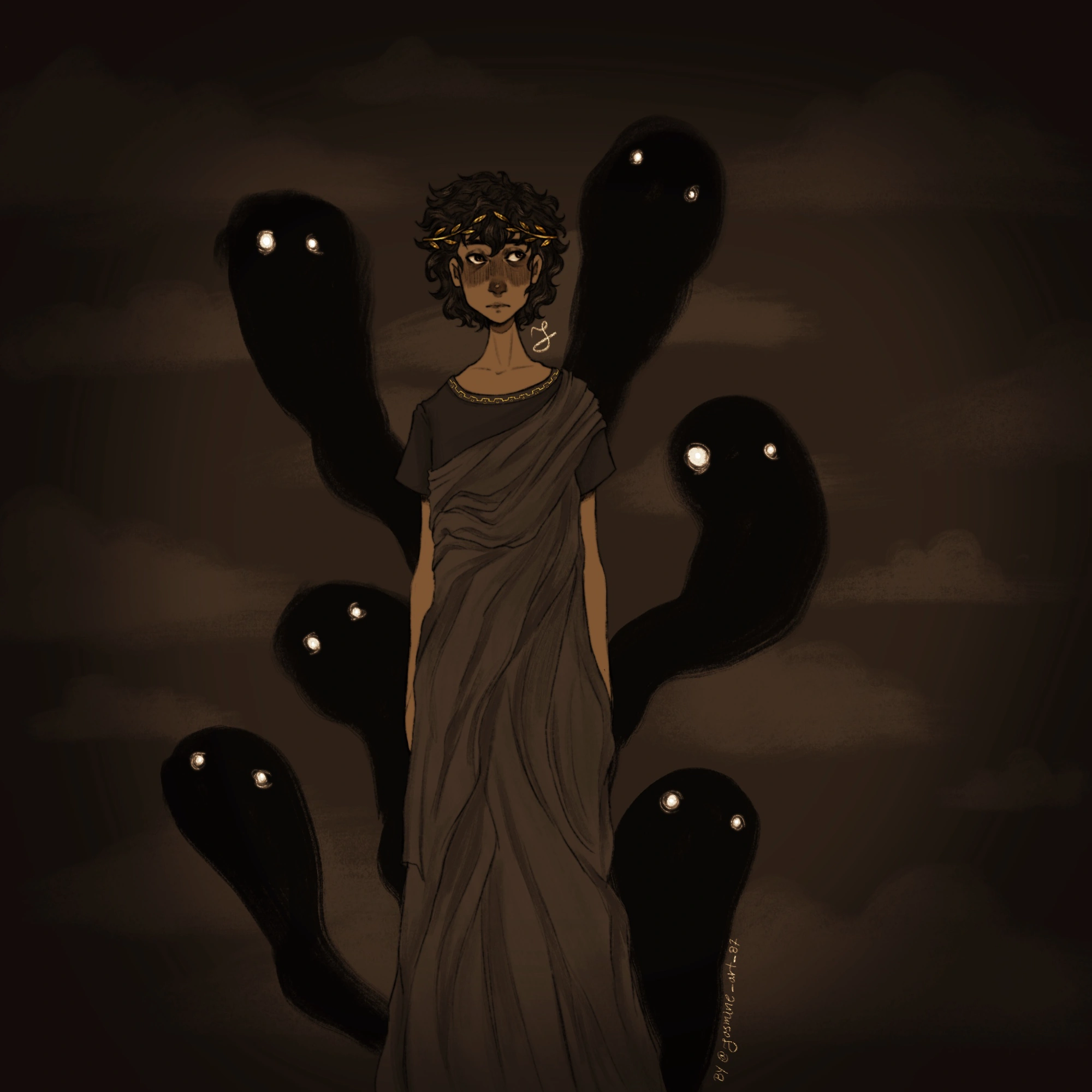 So I did this drawing of our Beloved ghost king in a toga and I thought ...