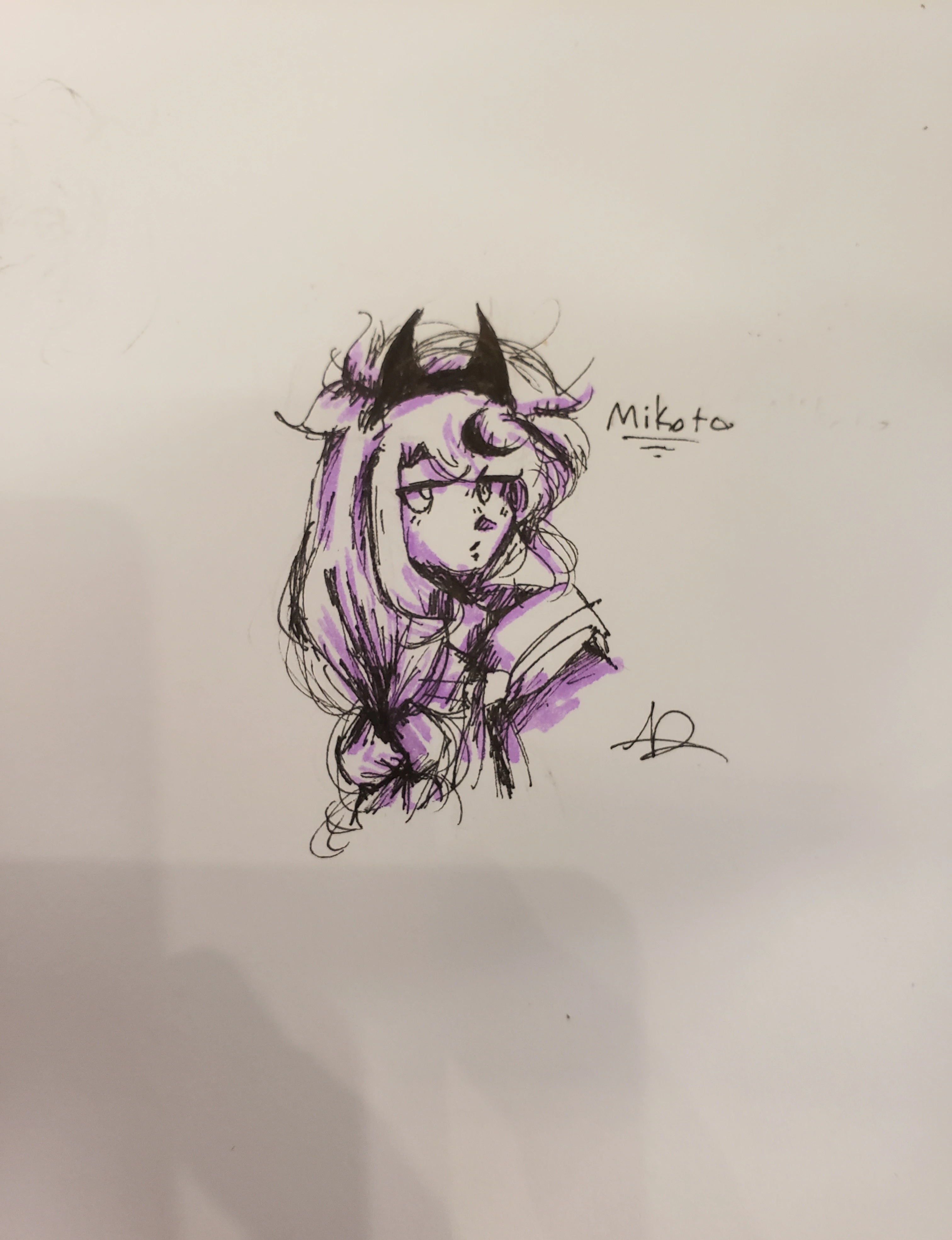 A very cool and epic drawing of mikoto | Fandom