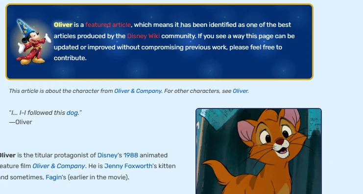 OLIVER IS A FEATURED ARTICLE | Fandom